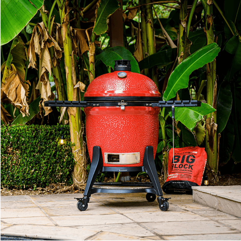 Kamado Joe Big Joe III 24-Inch Charcoal Grill on Cart with Side Shelve