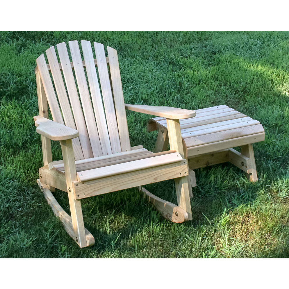 Creekvine Designs Cedar American Forest Adirondack Rocker & Side Table