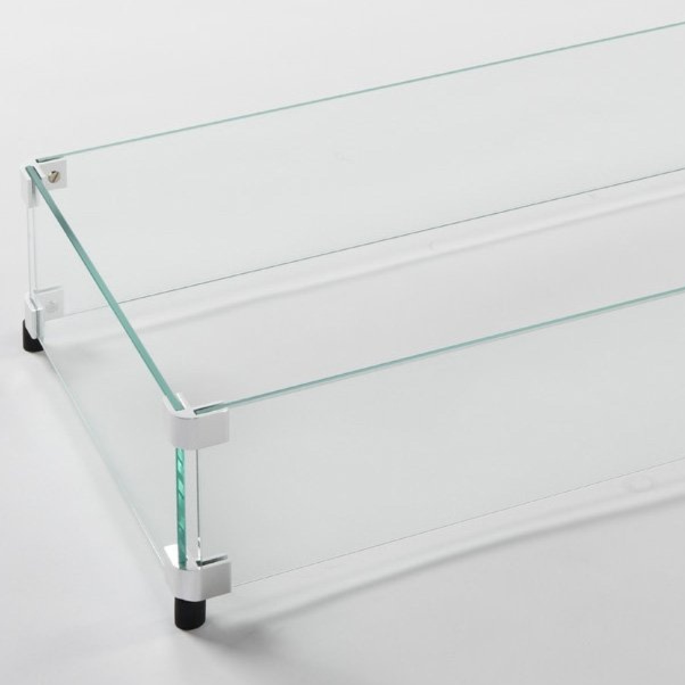 The Outdoor Greatroom Company 12" x 84" Linear Glass Wind Guard (GG-12