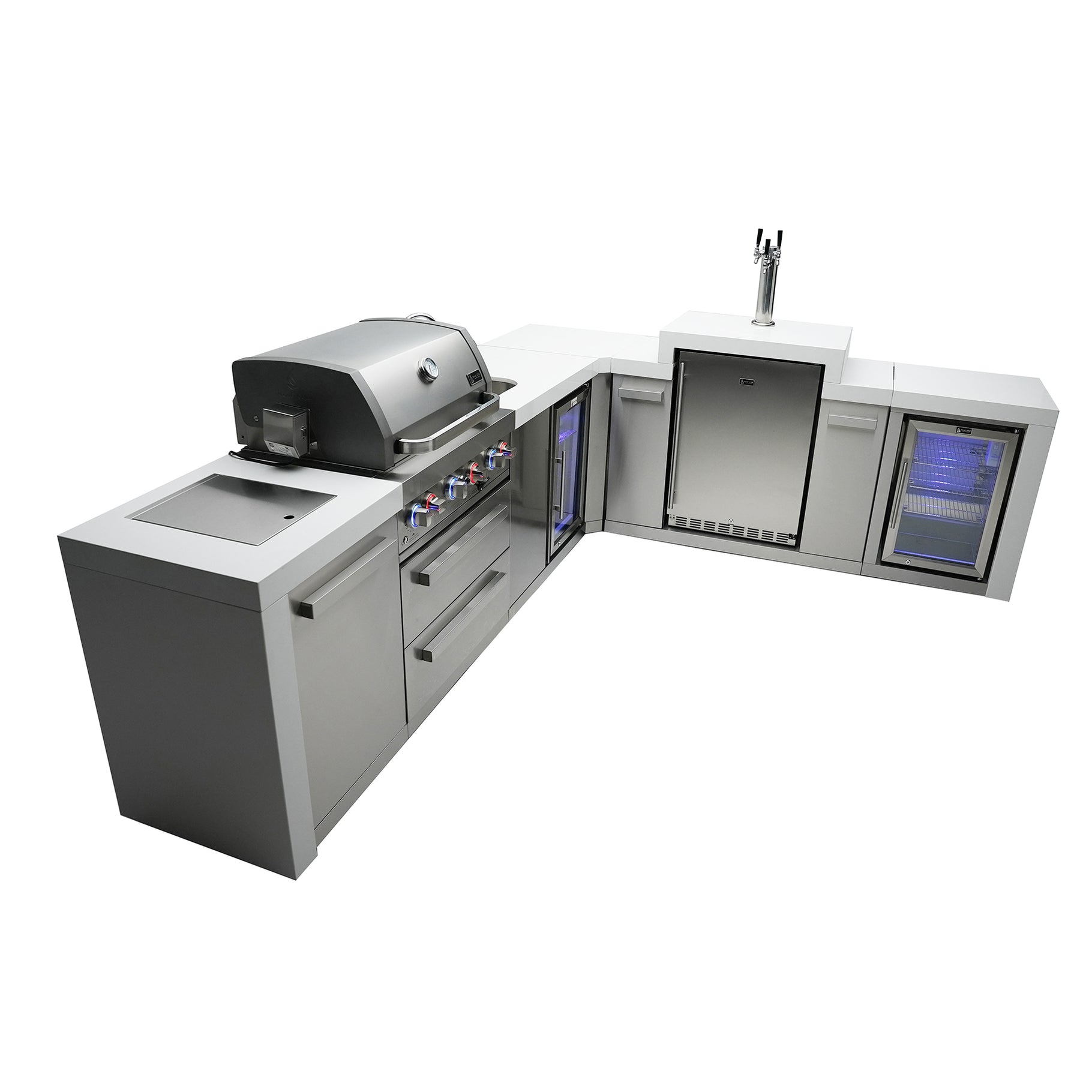 Mont Alpi 400 Deluxe Island w/Corner, Keg, Bev Center & Fridge - MAi400 ...