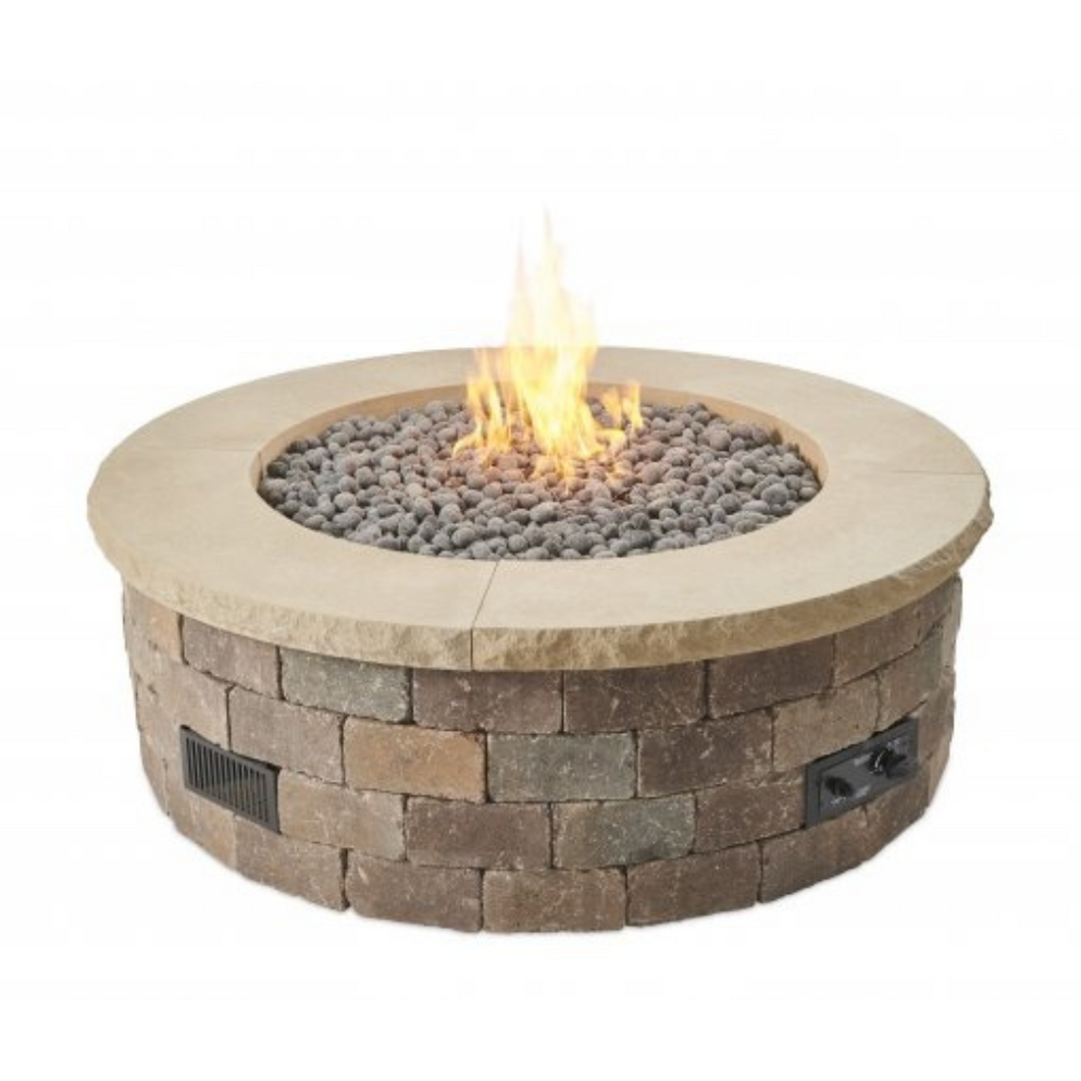TOGC Bronson Block Round Gas Fire Pit DIY Kit (BRON52-K)