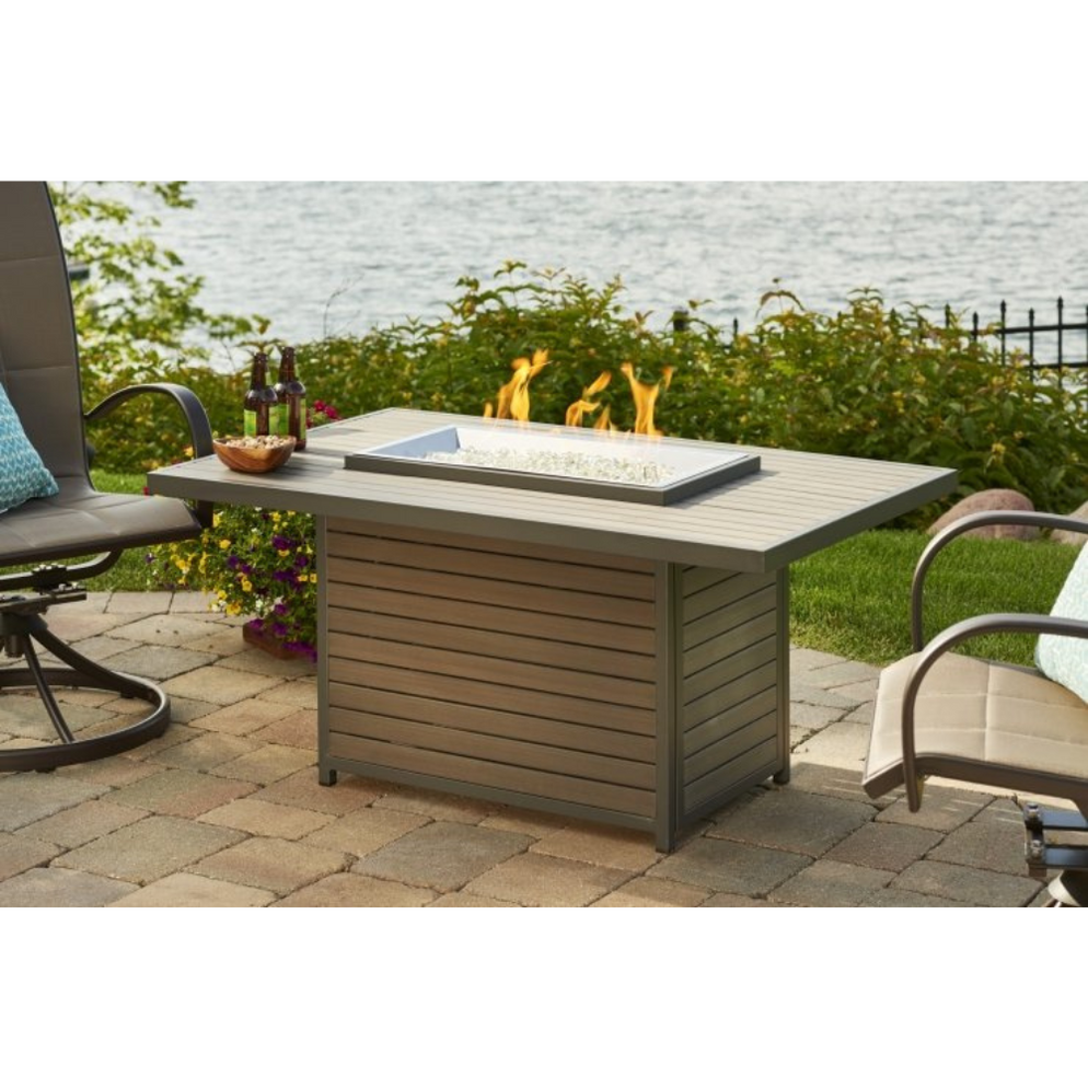 TOGC Brooks Rectangular Gas Fire Pit Table (BRK-1224-19-K)