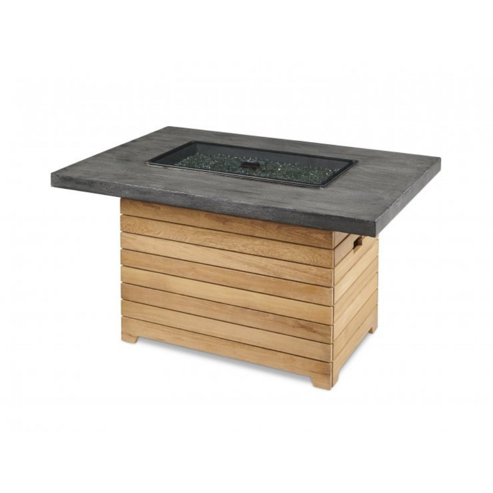 TOGC Darien Rectangular Gas Fire Pit Table with Everblend Top (DAR-1224 ...