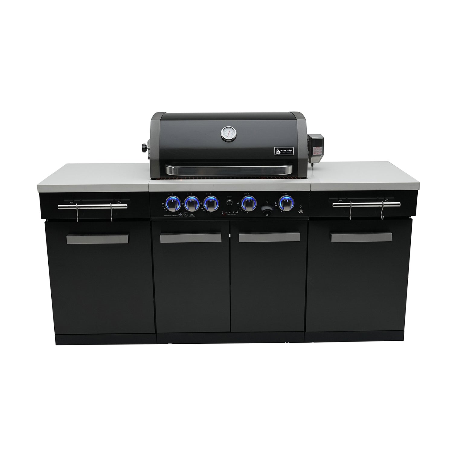 Mont Alpi Black Stainless Steel BBQ Islands