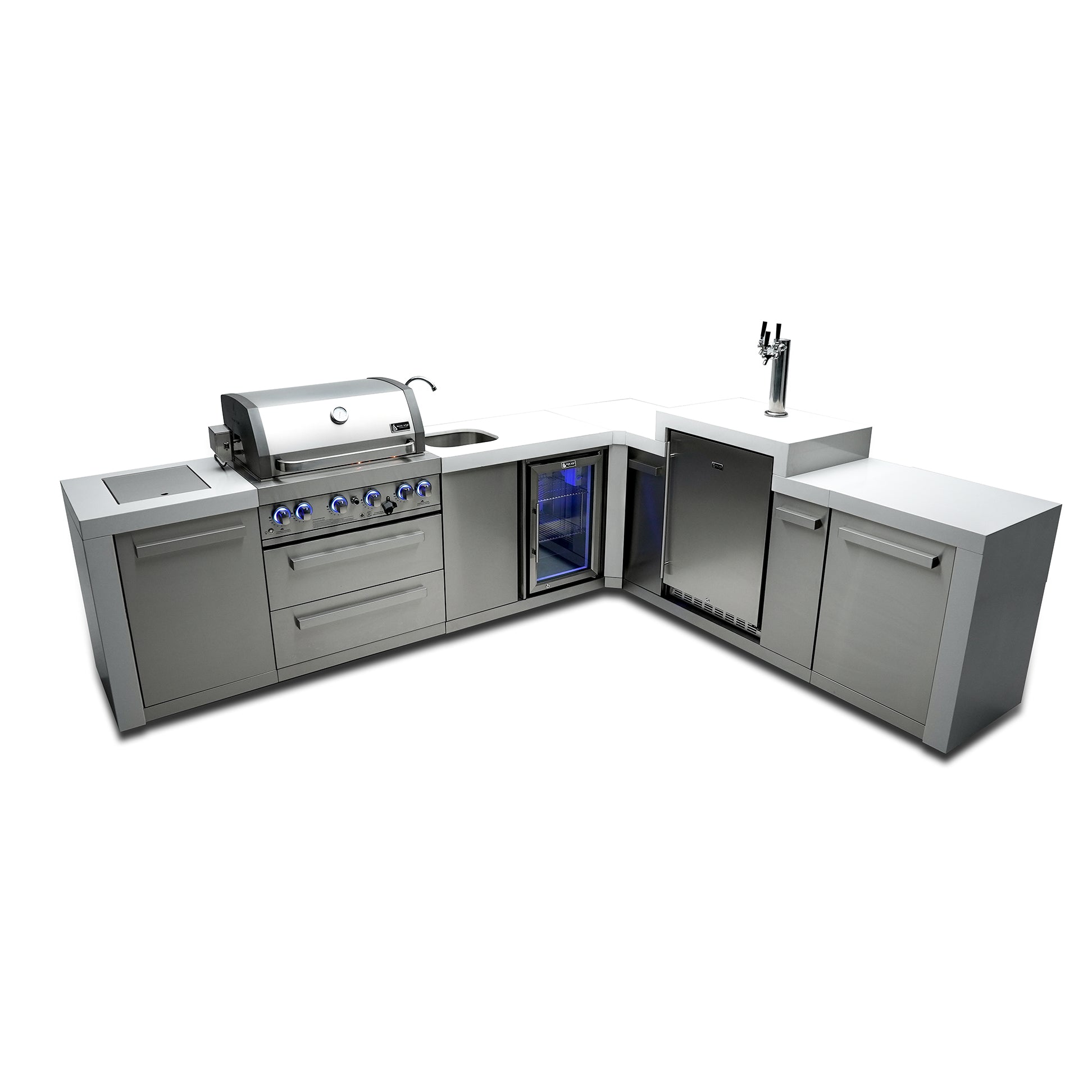 Mont Alpi 400 Deluxe Island w/90 Deg Corner, Keg & Bev Center - MAI400 ...