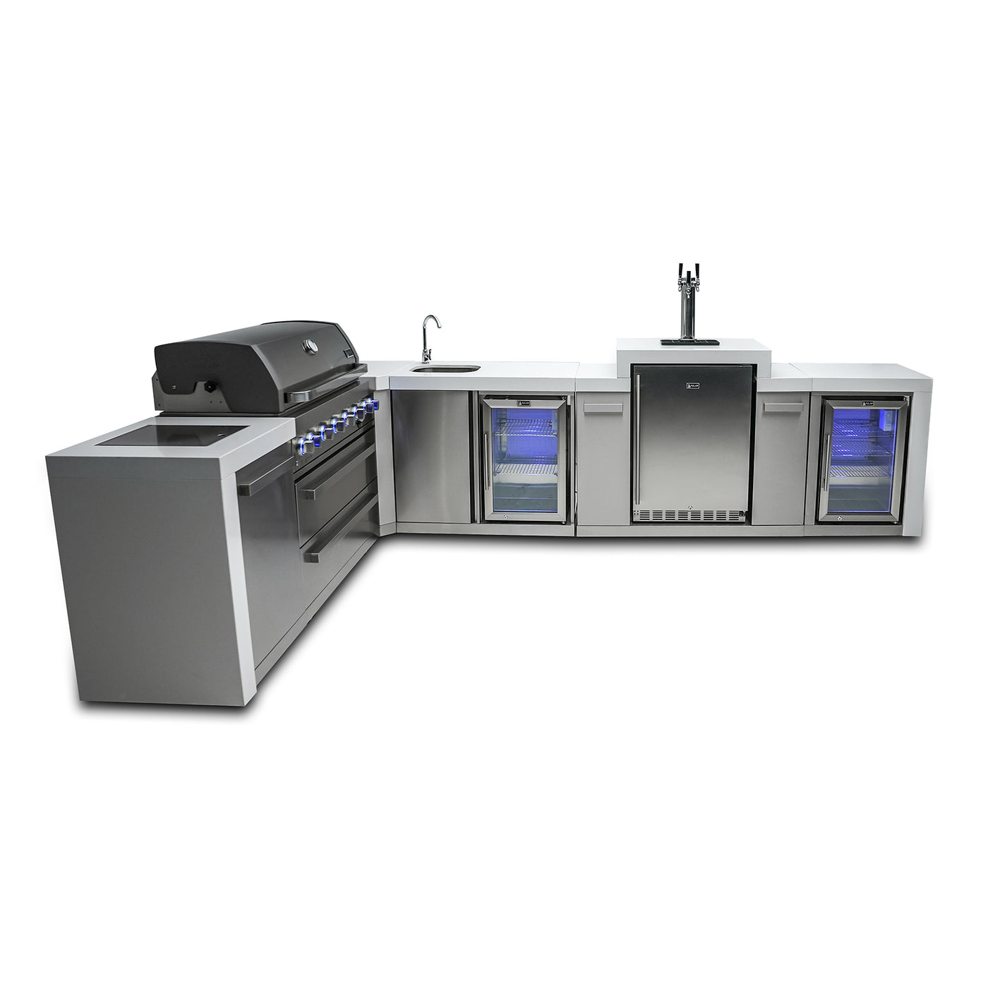 Mont Alpi 805 Deluxe Island w/Corner, Keg, Bev Center & Fridge - MAi805 ...