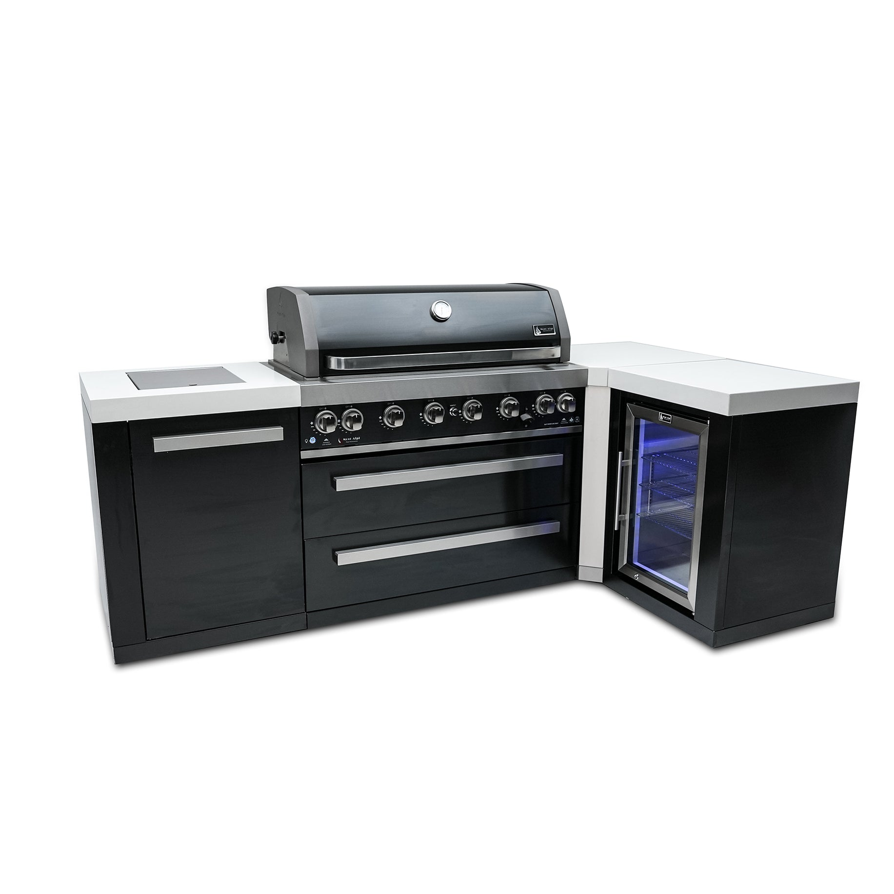 Mont Alpi Black Stainless Steel BBQ Islands